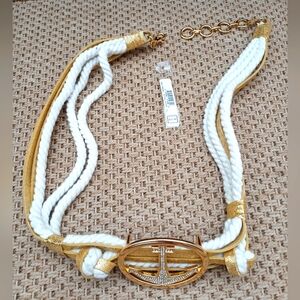 Guess | Accessories | Nwtlarge Anchor White And Gold Tone Ropethread ...